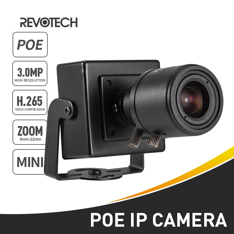 Revotech-IP-Camera-Mini-Type-6-22mm-Manual-Zoom-Len-POE-H-265-3MP ...