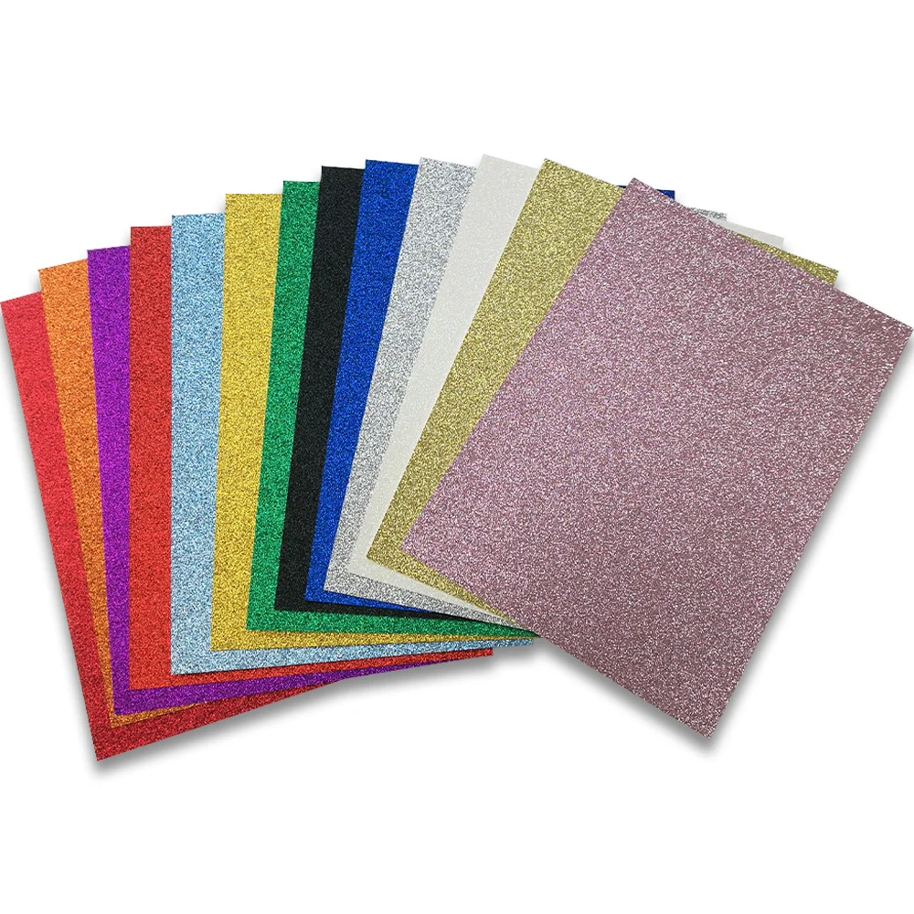 10pcs-8-12-A4-Size-Glitter-Cardstock-For-Crafts-Non-Drop-Powder-Glitter ...