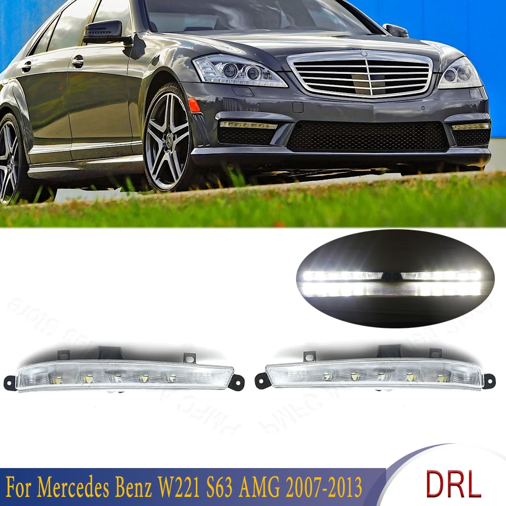 Le design le plus chaud Paire de Daylight DRL led Mercedes classe S W221 05-13 look AMG Recevez ...