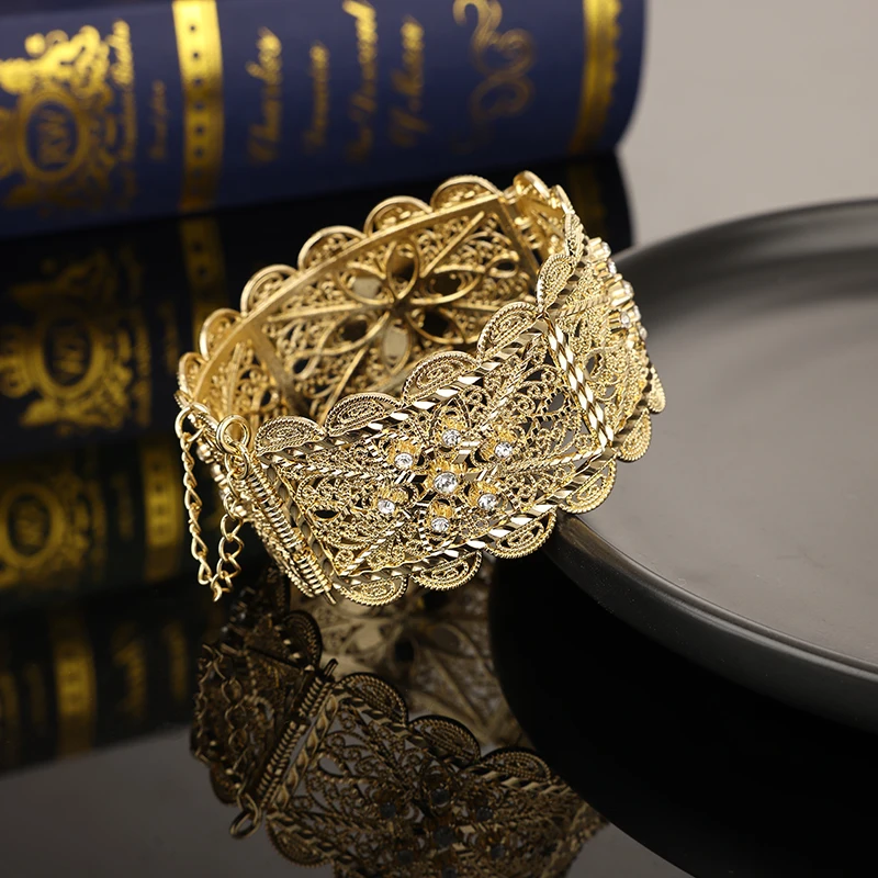 Luxury-Arab-Women-s-Wedding-Gold-Color-Bracelet-Open-Hollow-Bracelet ...