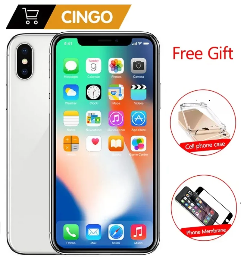 Original iPhone X 3GB RAM 64GB 256GB ROM 5.8" iOS Hexa core 12.0MP Unlocked LTE Mobile Phone ...