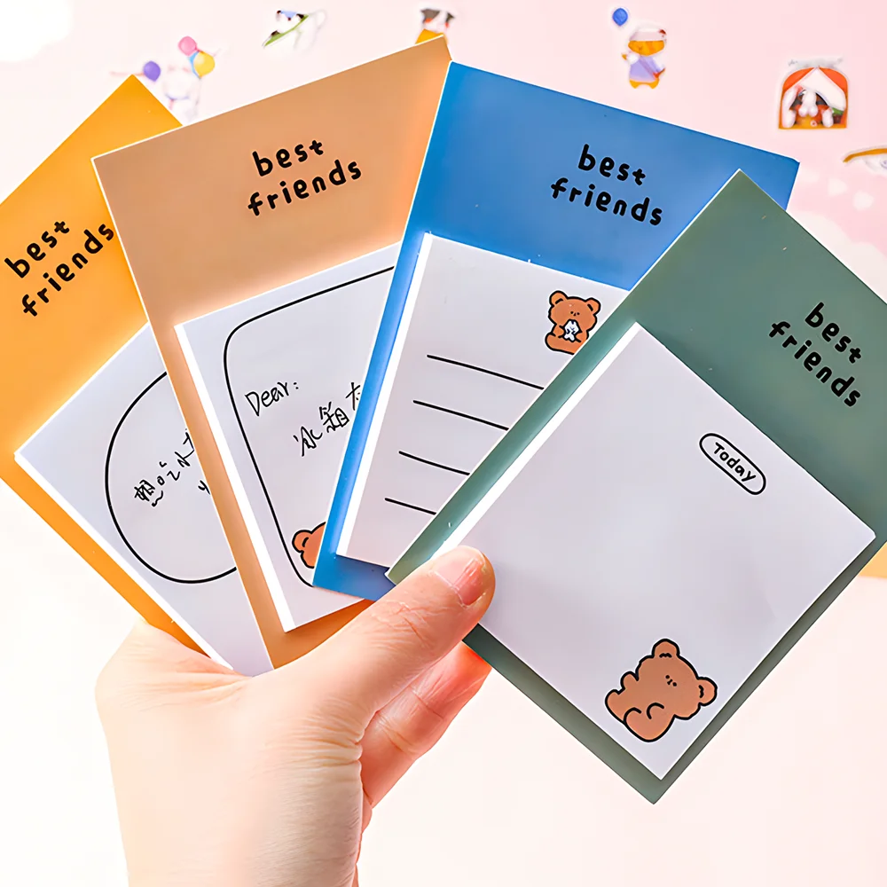 Cute-Kawaii-Bear-Sticky-Notes-Funny-Memo-Pad-Post-Notepads-Back-to ...