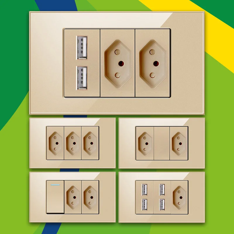 YINKA-Tempered-Glass-Panel-Golden-Luxury-Pass-through-Switch-Cross ...