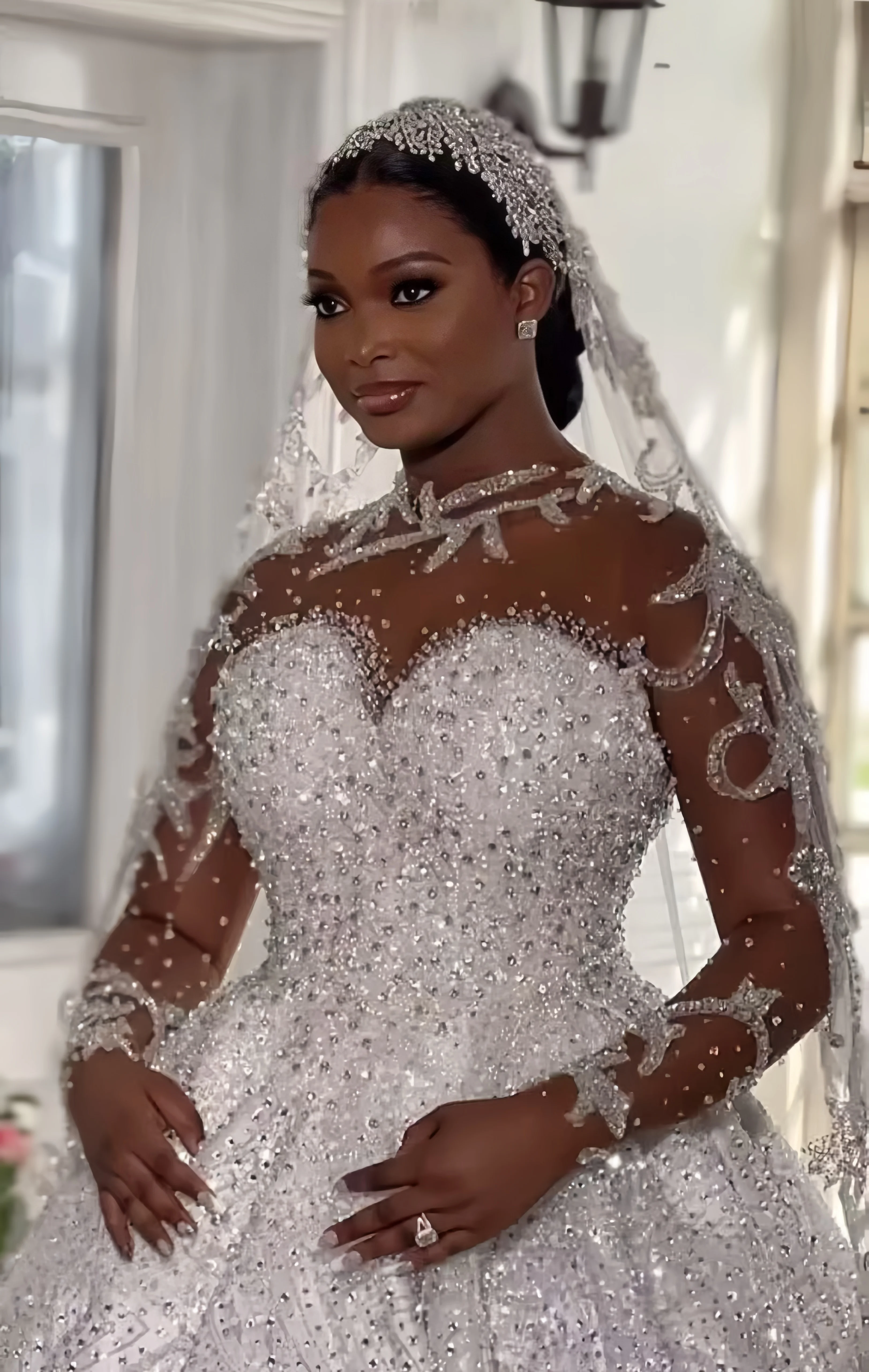Customized African Ball Gown Luxury High Quality Wedding Dresses Long ...