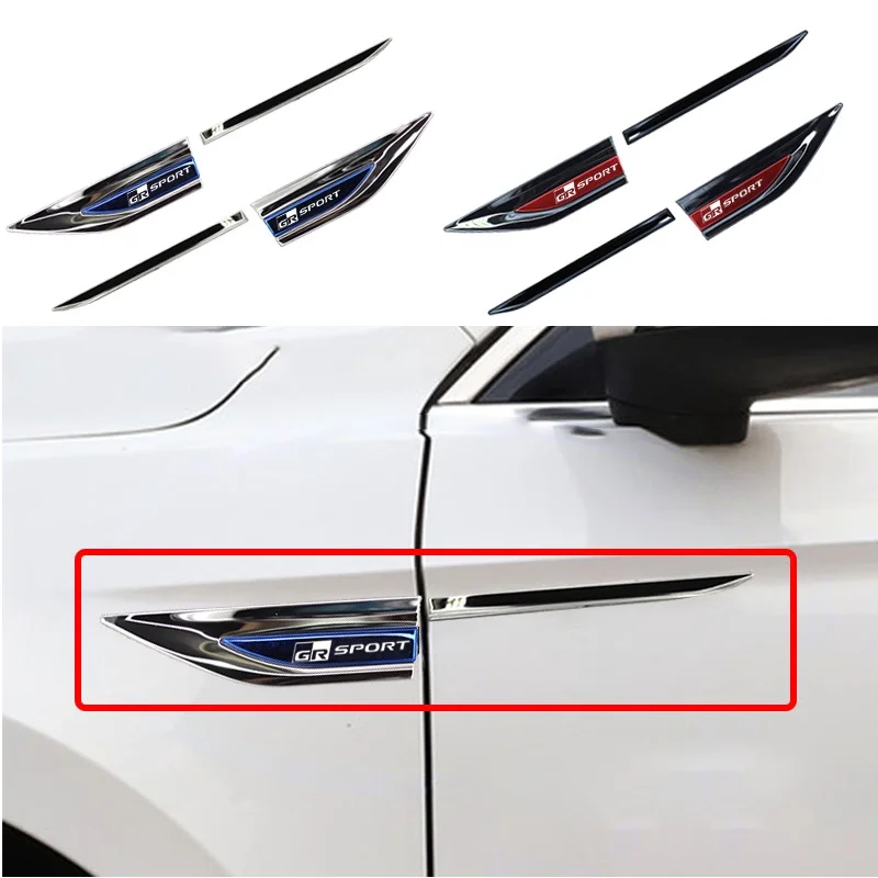 Stainless-Steel-Car-Door-Fender-Metal-Side-Logo-Sticker-For-Toyota-GR ...