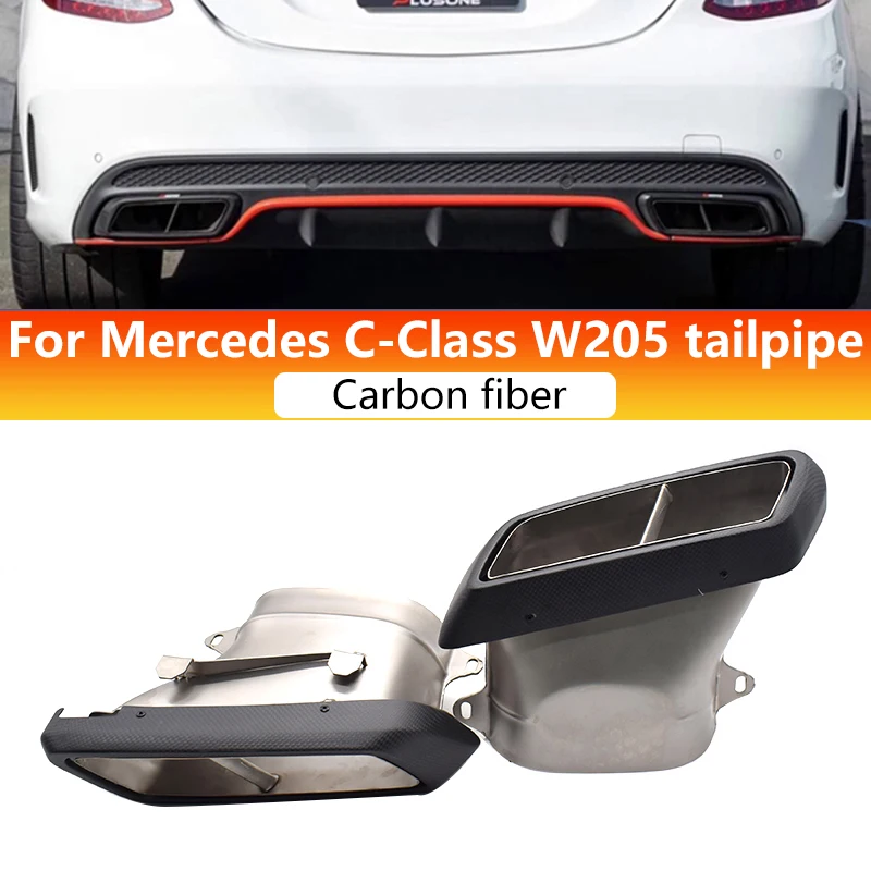 For 2014 to 2018 Mercedes-Benz C-Class W205 AMG 63 Exhaust Pipe Upgrade ...