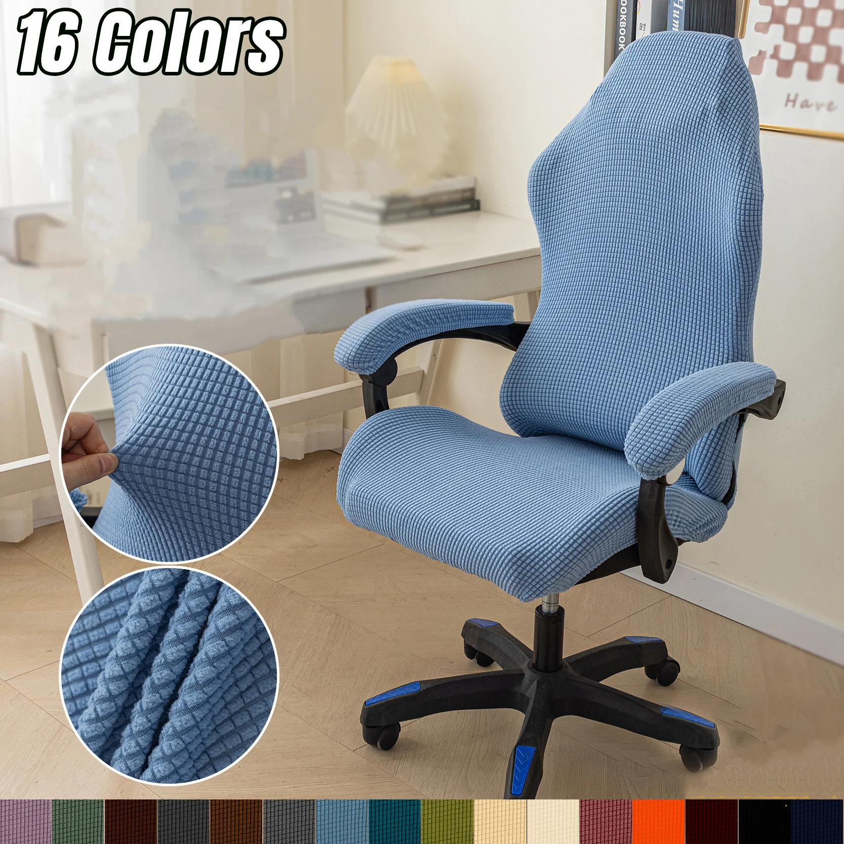 Solid-Color-Gaming-Chair-Cover-Soft-Elasticity-Polar-Fleece-Armchair ...