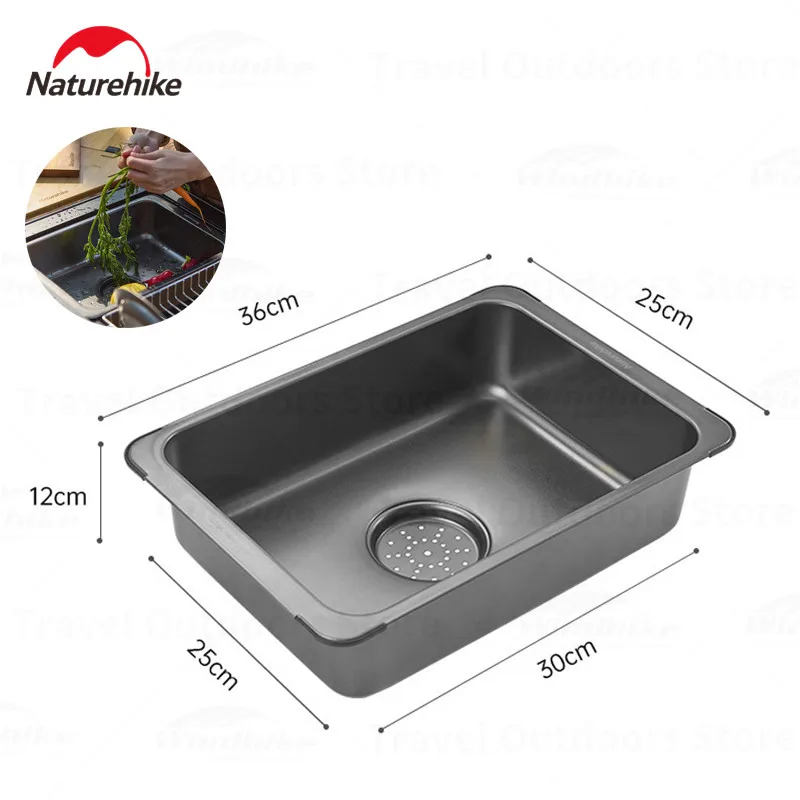 Naturehike-IGT-Table-Accessories-Stainless-Steel-Sink-6L-Wash-Basin ...