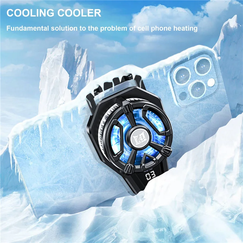 Universal-Mobile-Phone-Cooler-Cooling-Fan-Semiconductor-Digital-Display ...