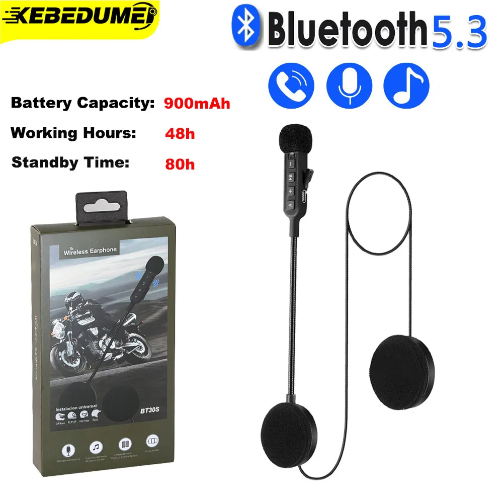 Bt30s-Motorrad-Helm-Headset-Bluetooth-5-3-drahtlose-Kopfh-rer-Freis ...