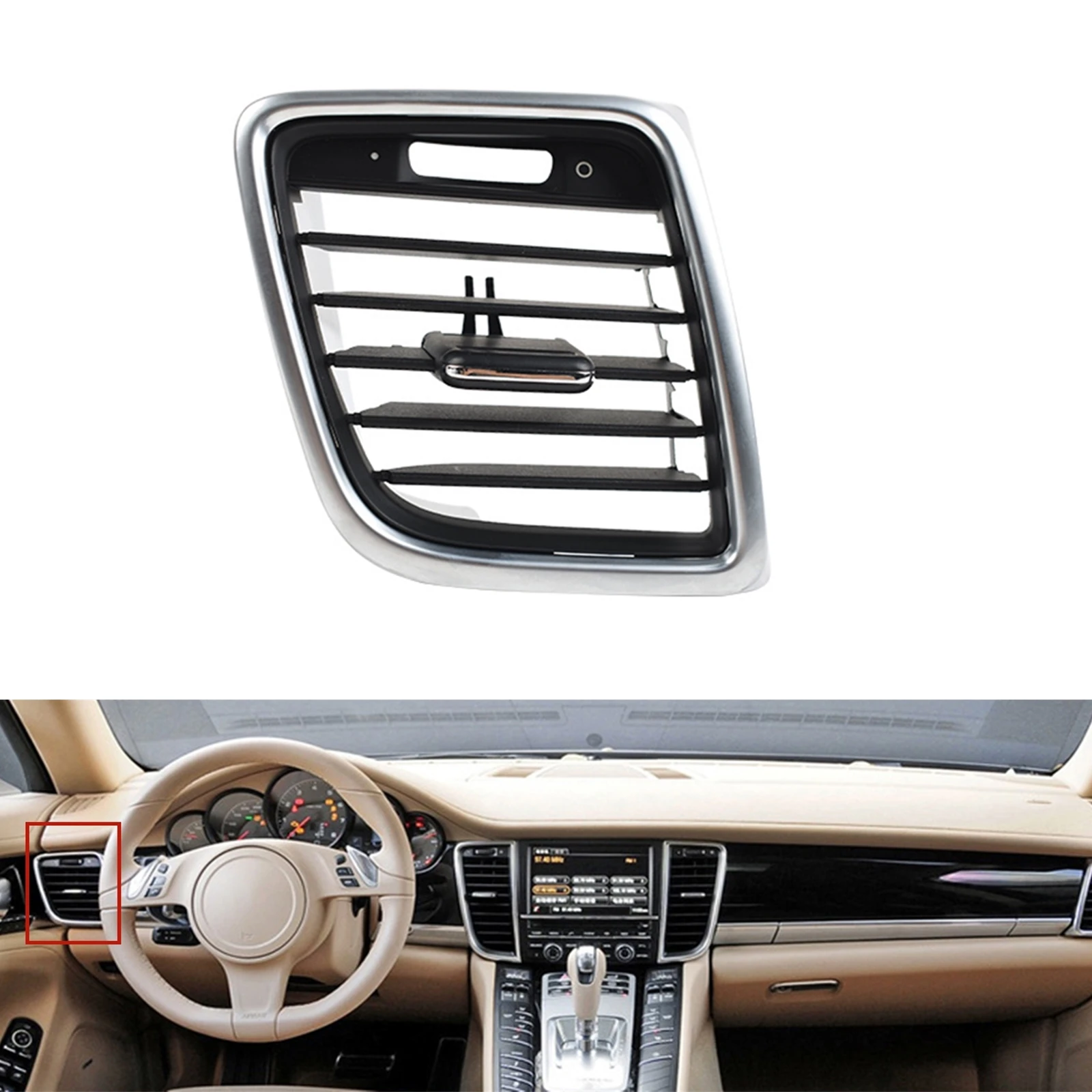 For-Porsche-970-Panamera-2010-2016-Car-Front-A-C-Air-Vent-Panel-Grill ...