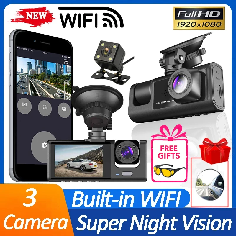 3-Channel-WiFi-Dash-Cam-for-Cars-Camera-1080P-Video-Recorder-Rear-View ...