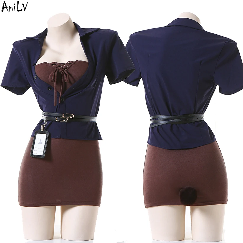 AniLV-Movie-Policewomen-Cosplay-Office-Lady-Uniform-Costume-Coat-Dress ...