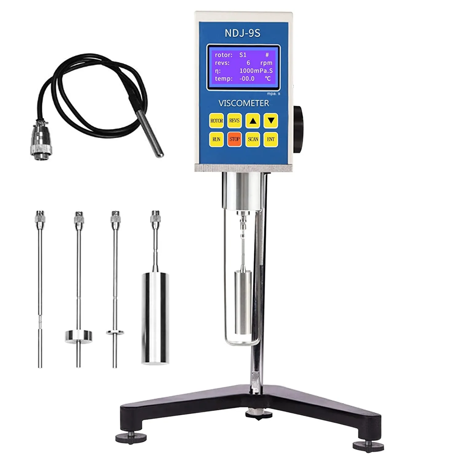 NDJ-9S-Digital-Viscometer-Cosmetics-Brookfield-with-Thermometer-Probe ...