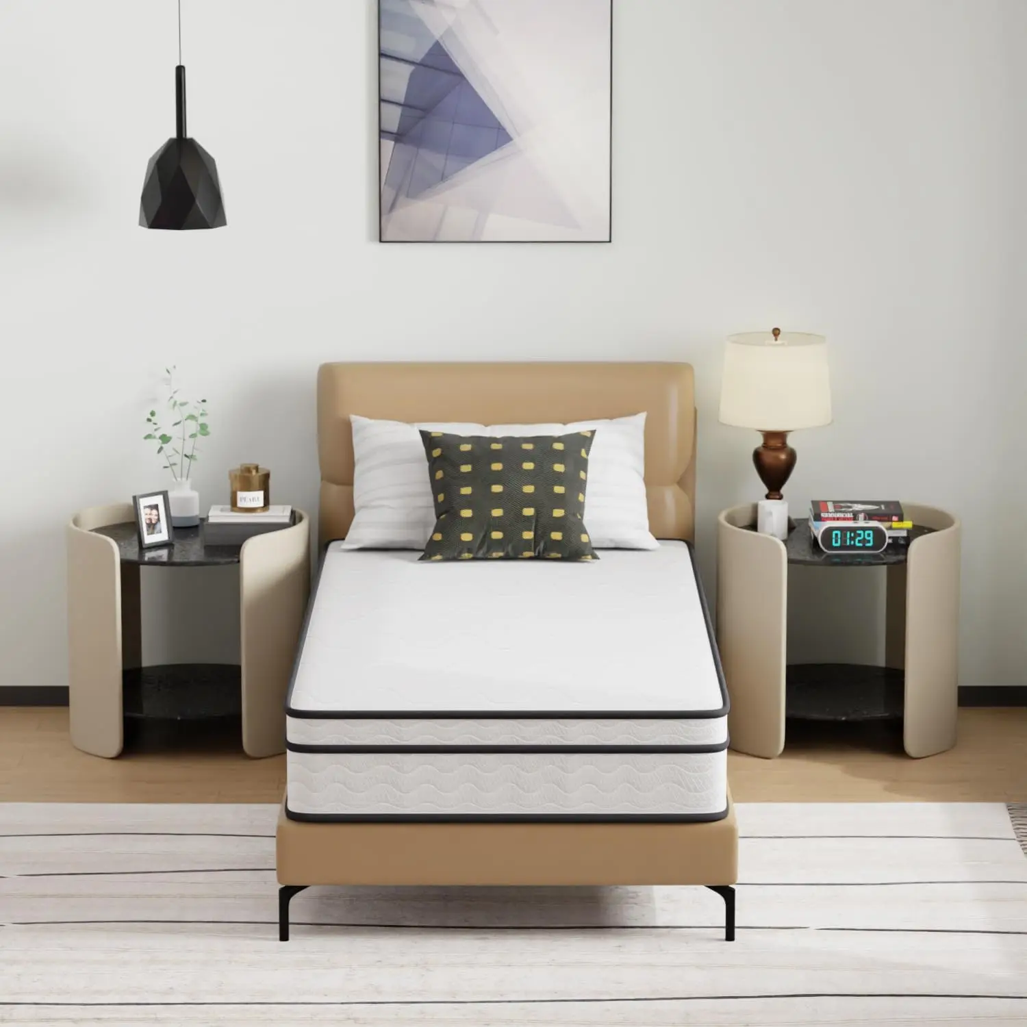 10 H Innerspring Twin Mattress Medium Firm Hybrid Mattress With ...