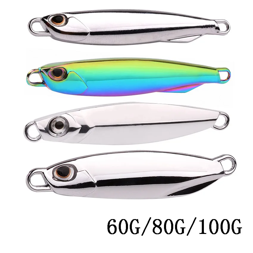 Metal-Jig-Bait-50g-60g-80g100g-Mackerel-Artificial-Hard-Fish-Lure ...