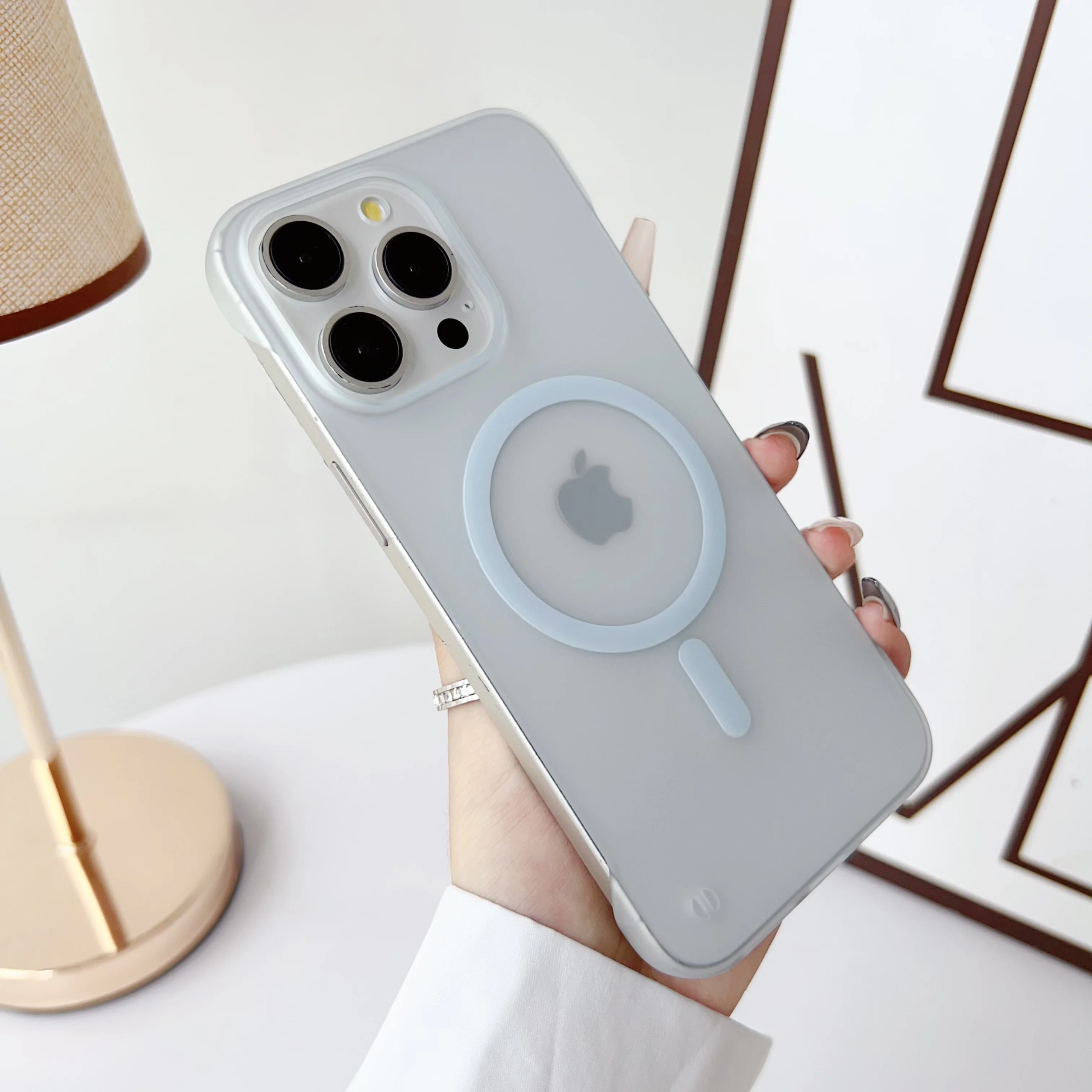Ultra Thin Frameless Magnetic Wireless Charging Translucent Matte Case ...