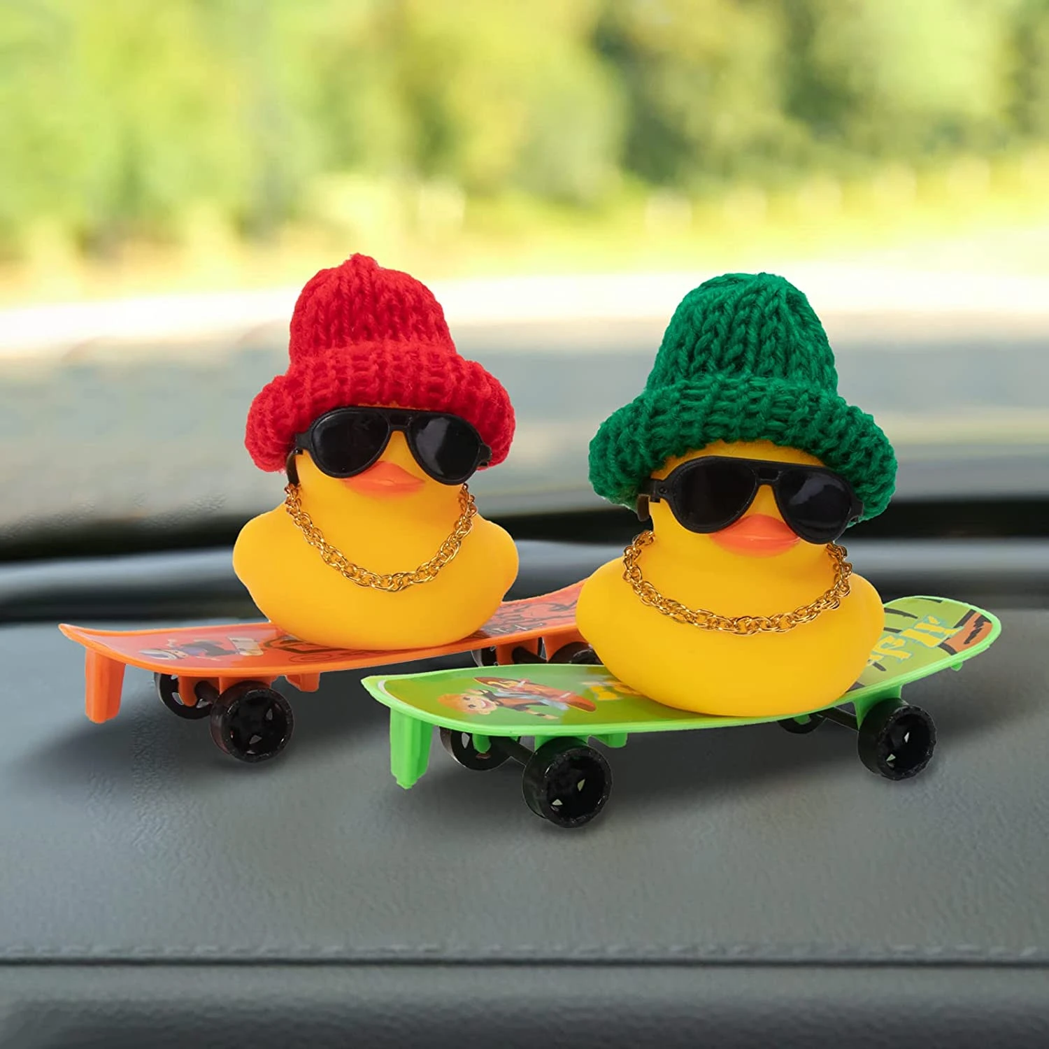 Mini Car Rubber Ducks, Rubber Duck Car Decoration Dashboard Car ...