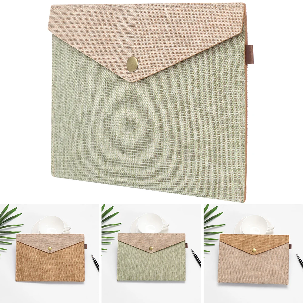 Simple-A4-A5-Elegant-Big-Capacity-Document-Bag-Imitation-Linen-Canvas ...