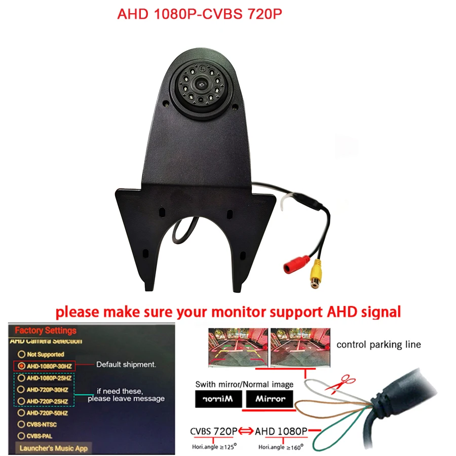 1920*1080p Ahd Ir Brake Light Camera For Mercedes Benz Viano Sprinter ...