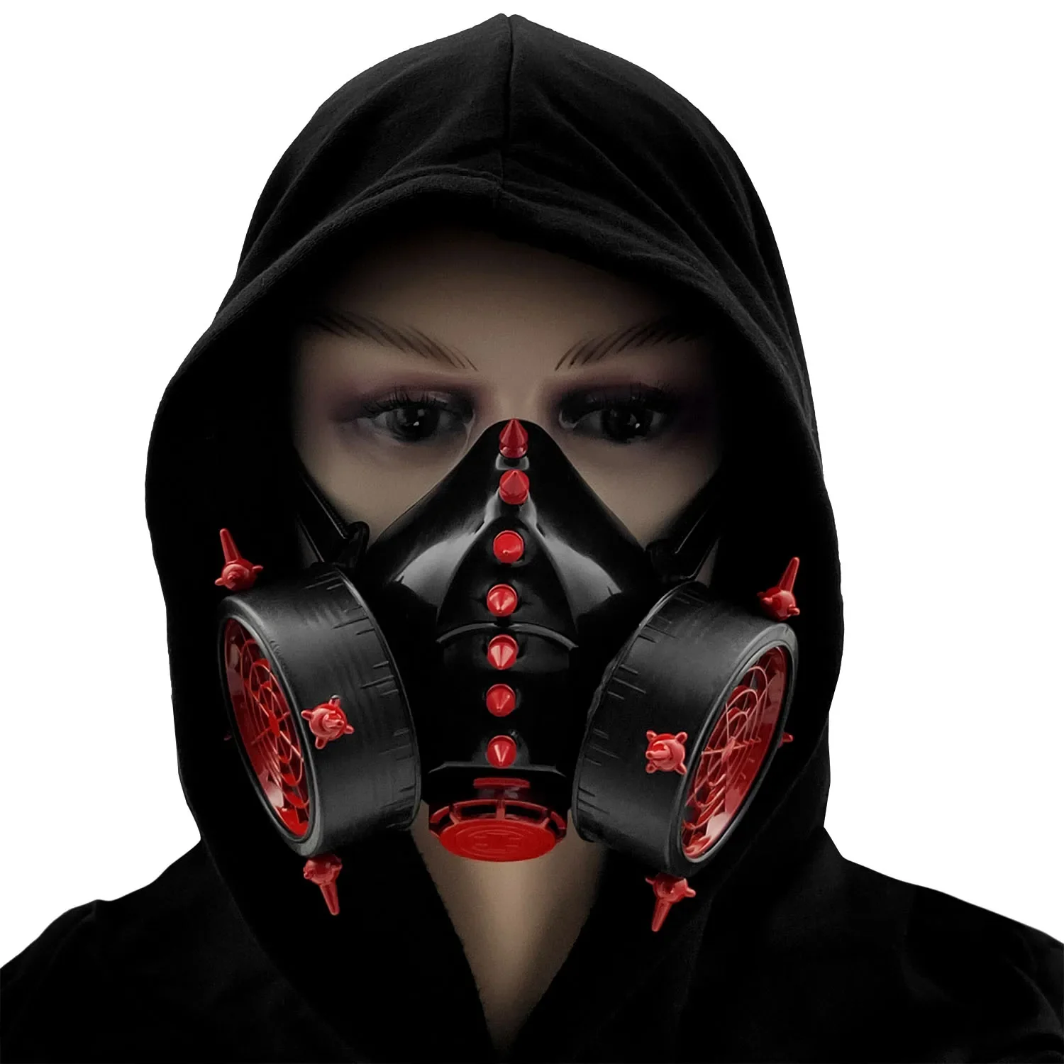 Unisex-Steampunk-Mask-Punk-Red-Rivet-Cosplay-Face-Mask-Punk-Gas-Mask ...