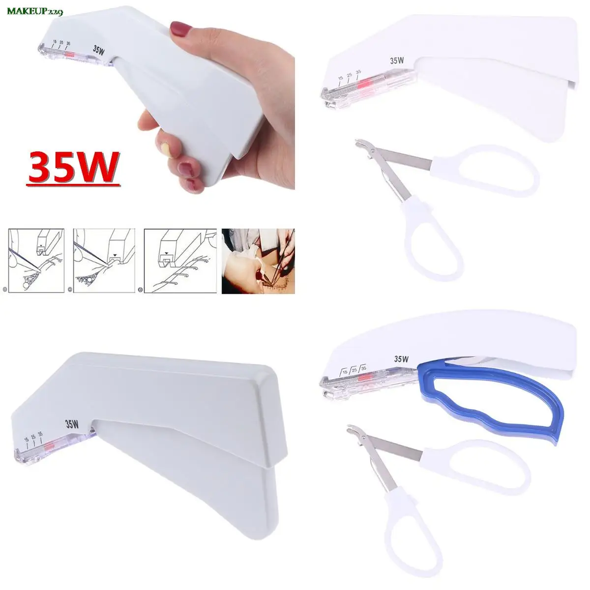 3-Styles-35W-Disposable-Medical-Skin-Stapler-Surgery-Special-Stainless ...
