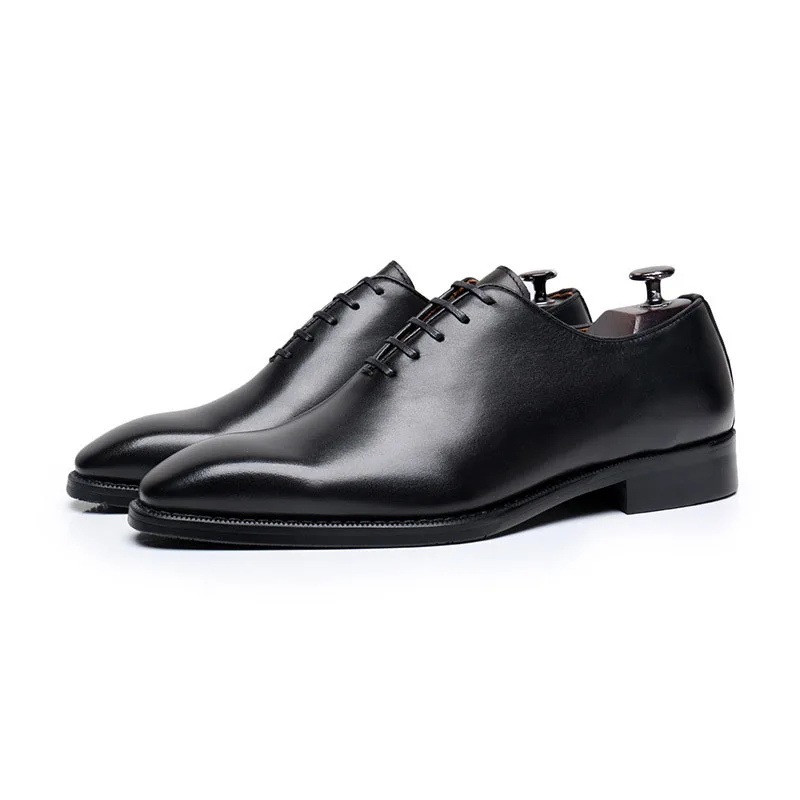 High Quality Men's Genuine Leather Shoes luxury Handmade Business ...