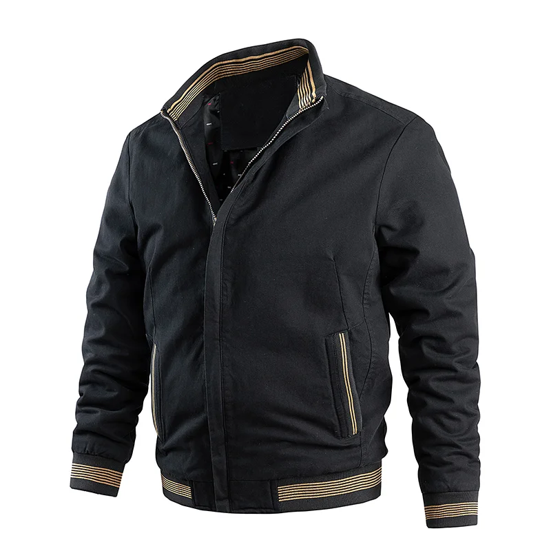 Men-s-Spring-and-Autumn-Army-Jacket-Business-Leisure-Standing-Collar ...