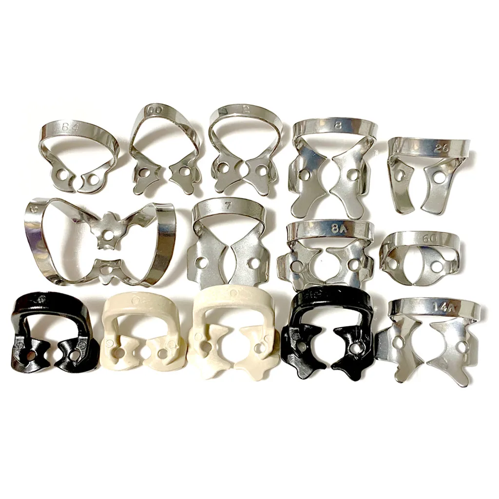 10pcs-Dental-Rubber-Dam-Clamps-Endodontic-Clip-Anterior-Molar-Clamp ...
