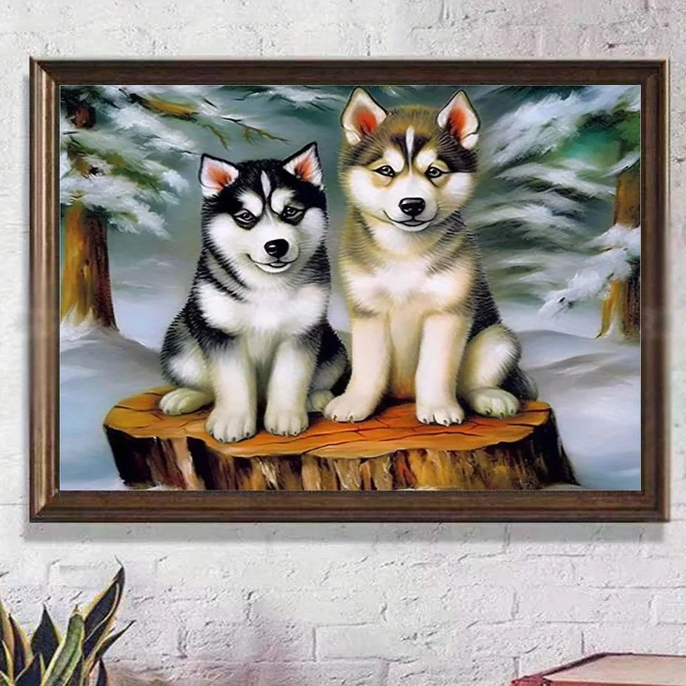 Husky-5D-Diamond-Painting-Animal-Diamond-Embroidery-DIY-Full-Drill ...
