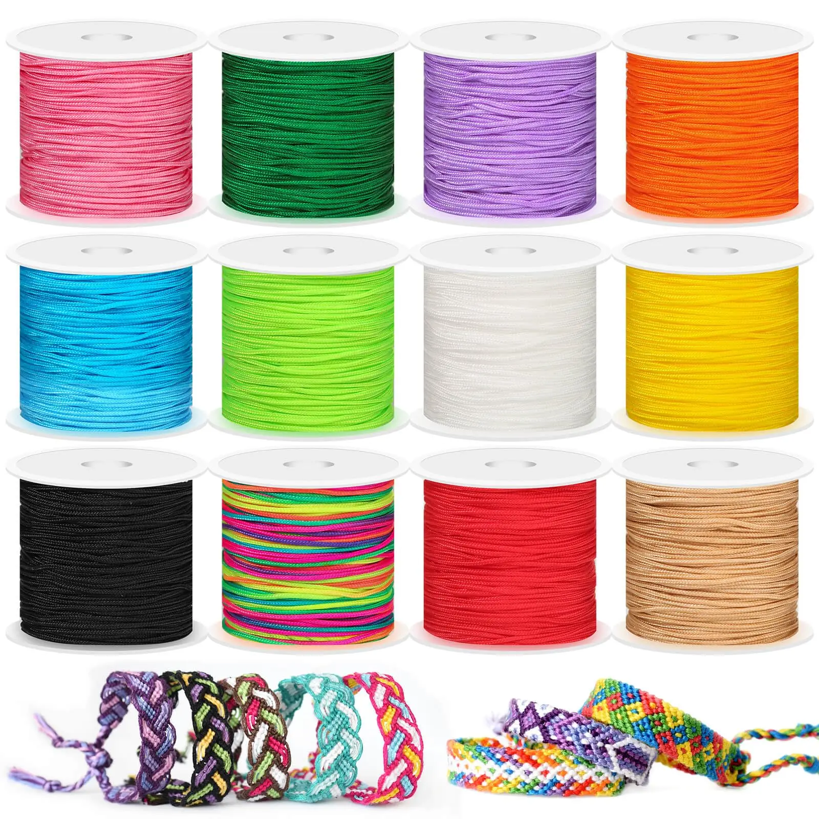 45M-Roll-0-8mm-Nylon-Beading-String-Macrame-Thread-Chinese-Knot-Cord ...