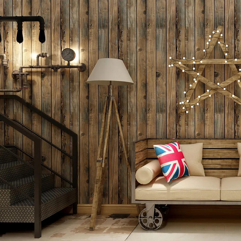 Faux Wood Wallpaper