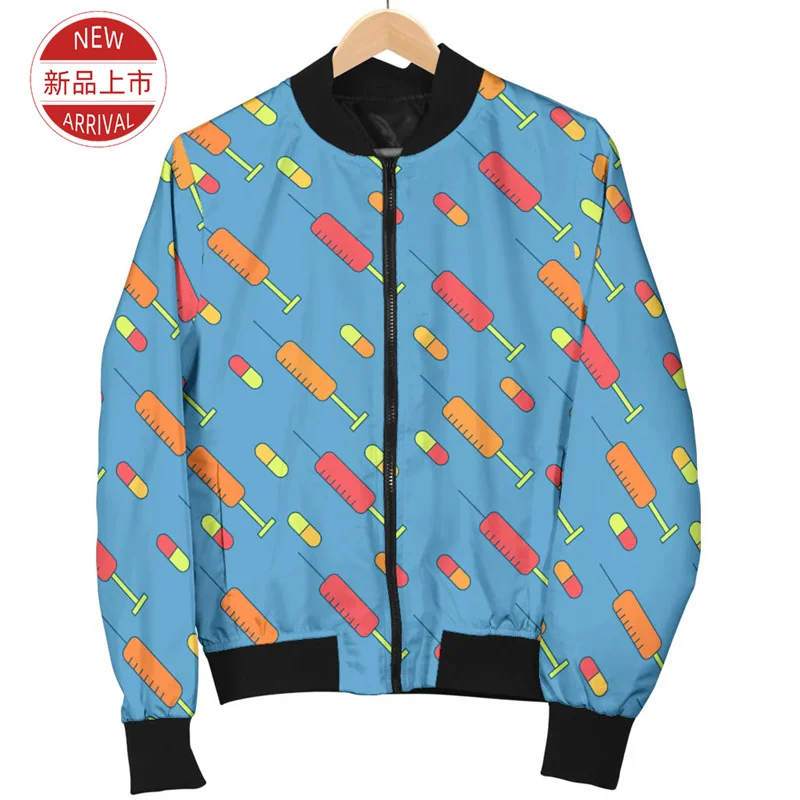 Phlebotomist Medical 3d Printing Jacket Thermometers Graphic Lapel ...