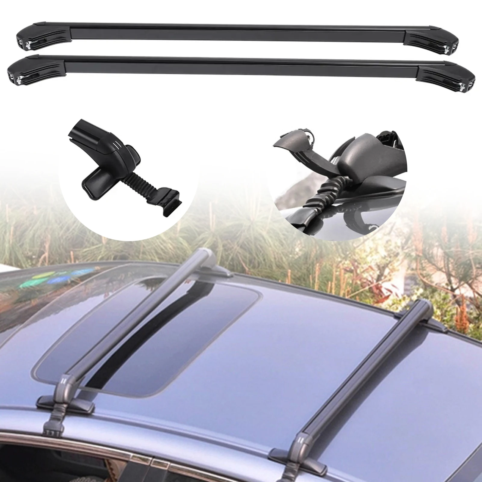 Cross-Bar-Aluminium-Car-Top-Rack-Rustproof-Sedan-Luggage-Carrier-Family ...
