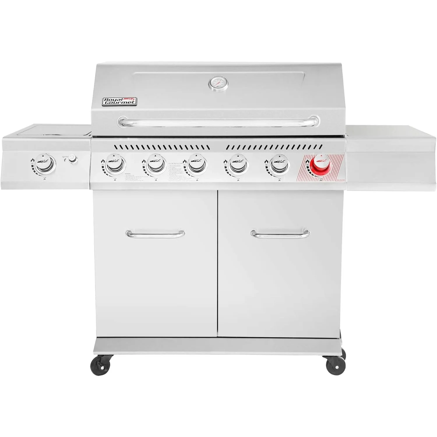 Royal-Gourmet-GA6402S-Stainless-Steel-Gas-Grill-Premier-6-Burner ...