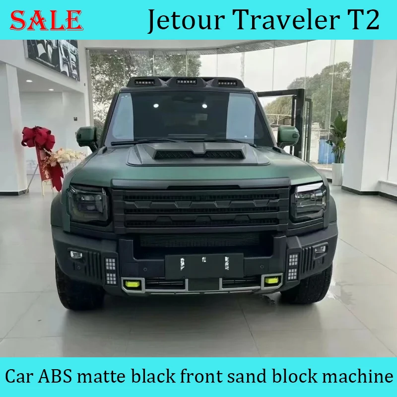 Fit-for-JETOUR-Traveler-T2-2023-2024-Car-ABS-Matte-Black-Front-Sand ...
