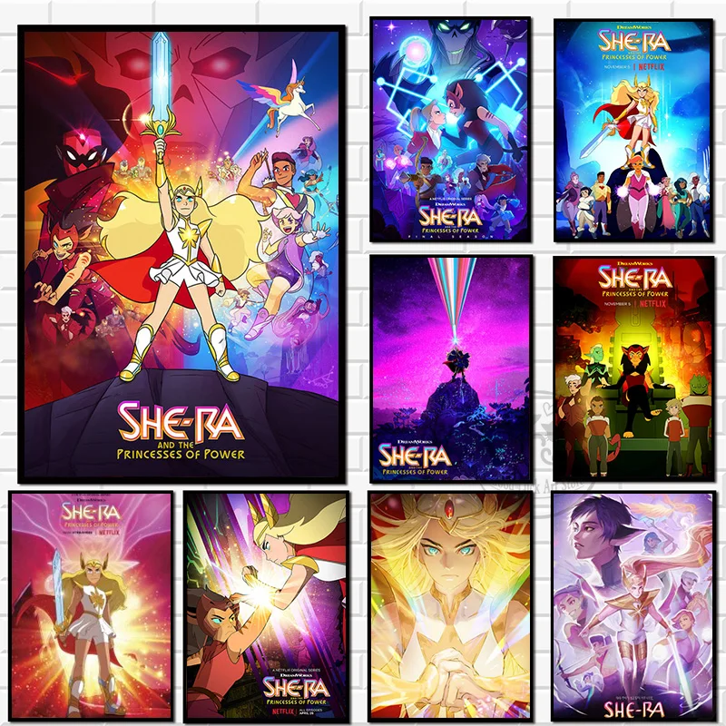 She-Ra and The Princesses of Power Canvas Painting Final Season Cartoon ...