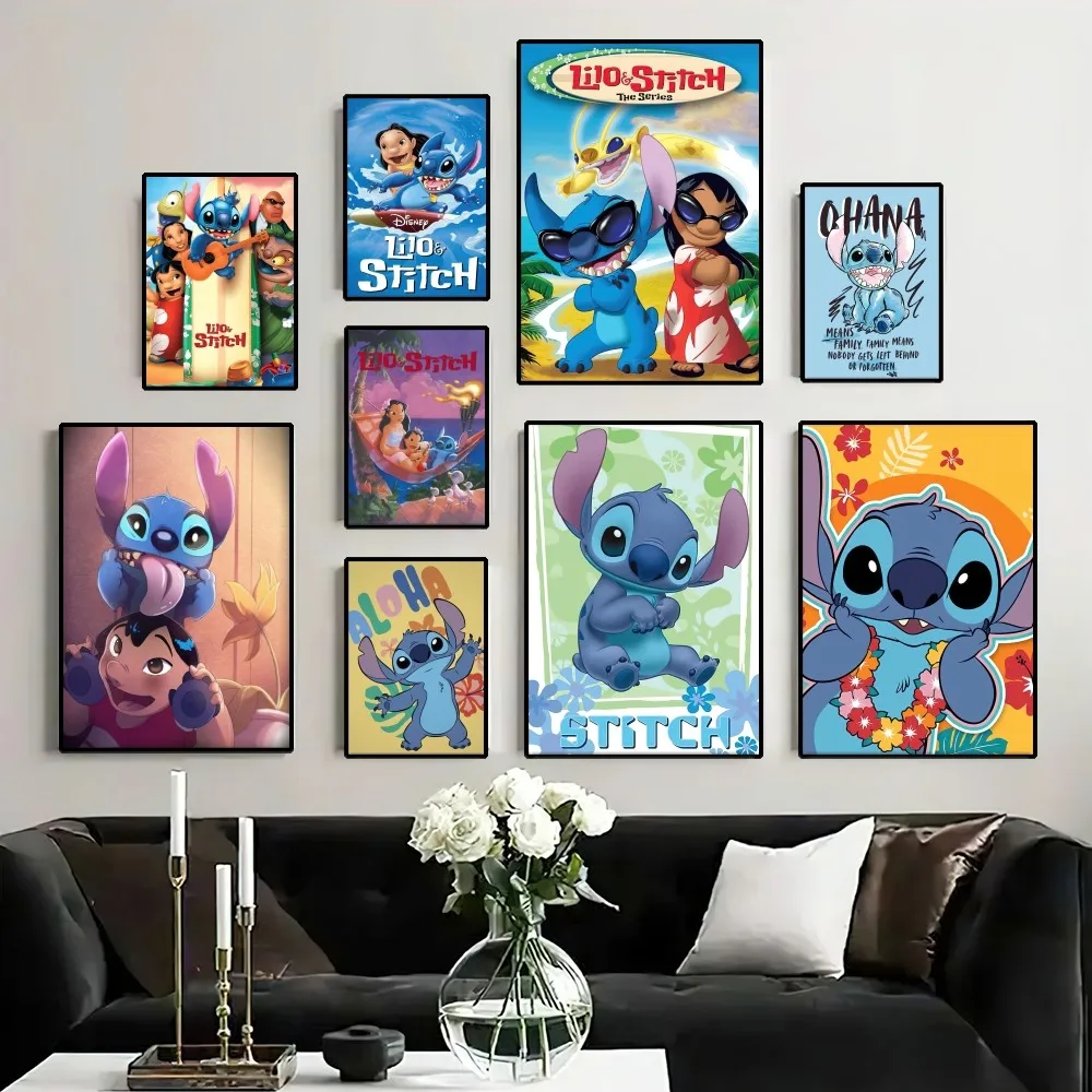 MINISO-Disney-Stitch-Poster-Painting-Wall-Pictures-For-Living-Room ...