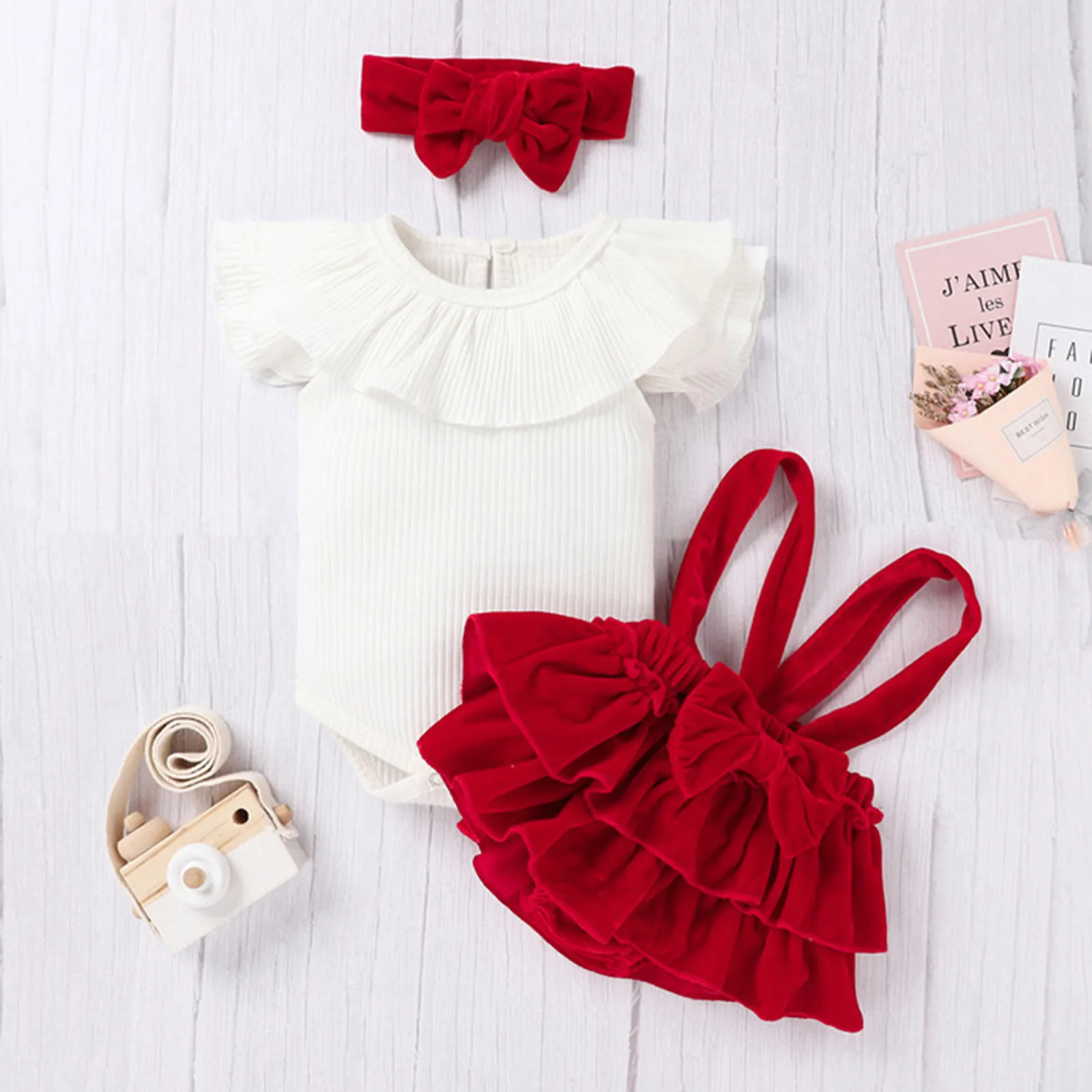 Newborn-Baby-Girls-Lovely-Clothes-Sets-3-pcs-Flying-Sleeve-Ruffled ...