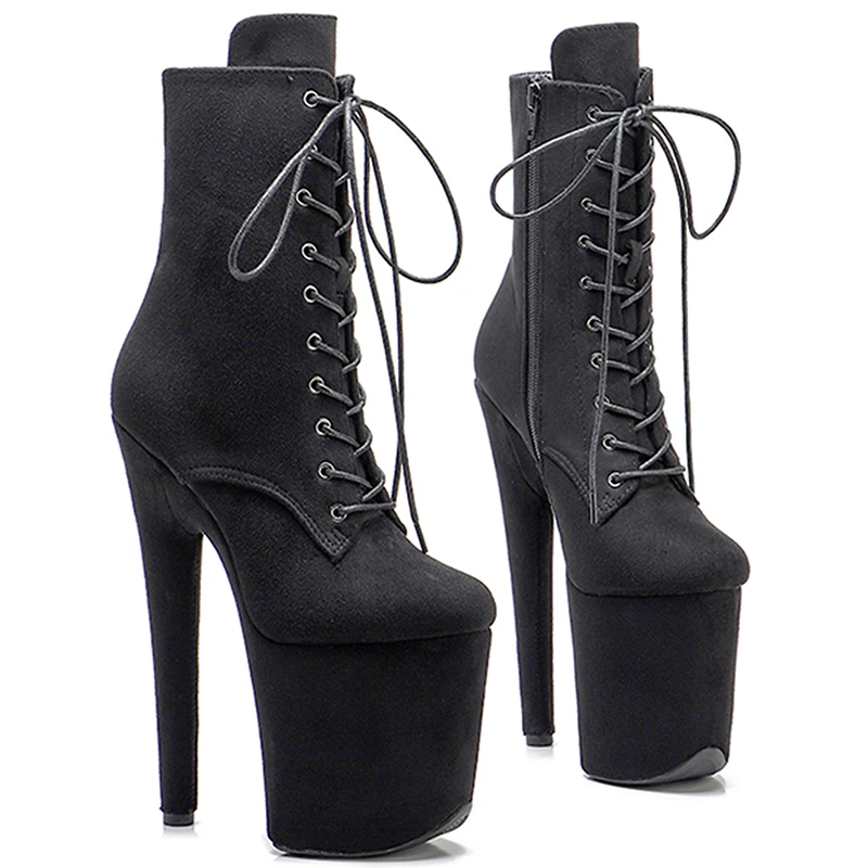 Leecabe 20CM/8Inch Ankle Boots Extreme High Heels Devious Shoe Fetish ...