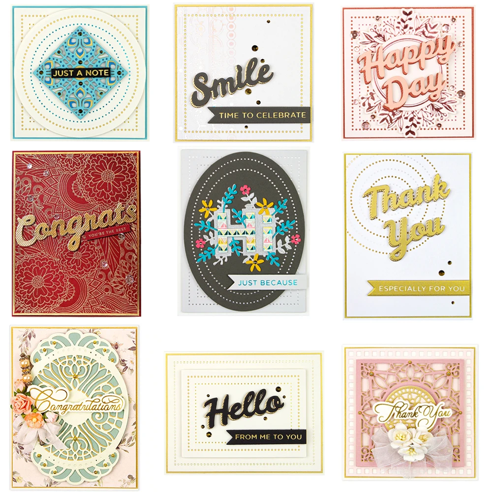 Square-Oval-Rectangle-Circle-Hollow-Frame-Cutting-Die-Sentiment-Words ...