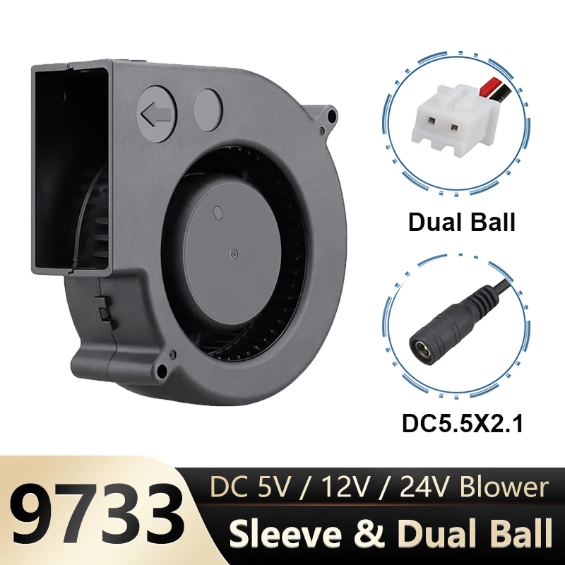 Gdstime-DC-9733-5V-12V-24V-Blower-Fan-97mm-97x94x33mm-BBQ-Blower-Big ...