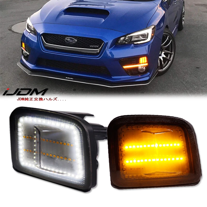 2pcs-Amber-LED-Front-Turn-Signals-Lamp-Accessories-For-Subaru-WRX-STi ...