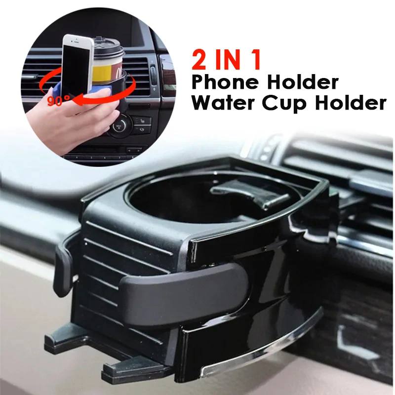 2-IN-1-Car-Air-Vent-Water-Drinking-Bottle-Holder-Outlet-Cup-Stand ...