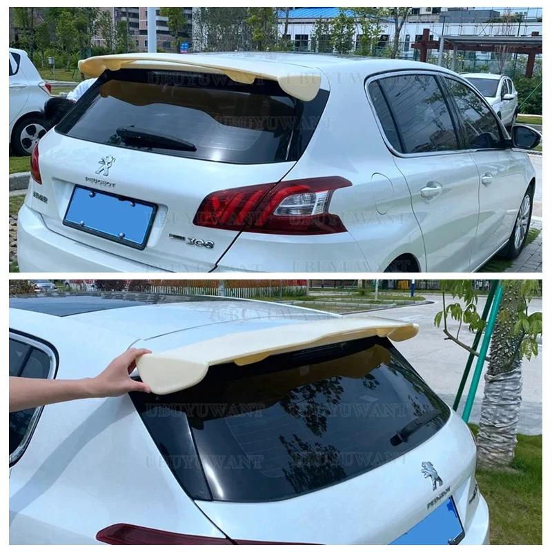 Spoiler Carbon Fiber Look Hatchback Roof Rear Wing Body Kit Accessories ...