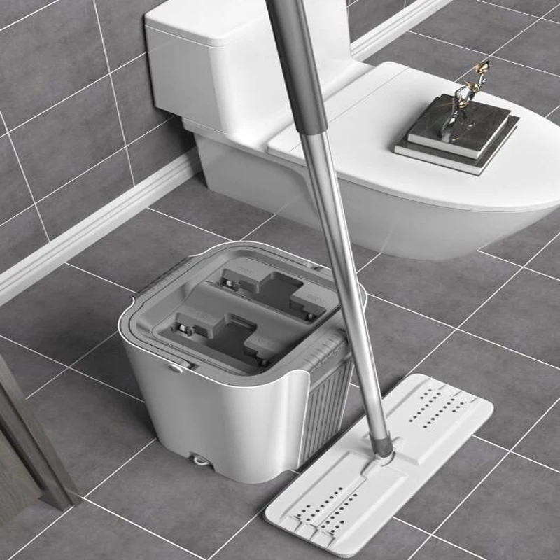 Flat-Floor-Mop-Squeeze-Mop-and-Bucket-Lazy-Mop-Hand-Free-Wringing-Floor ...