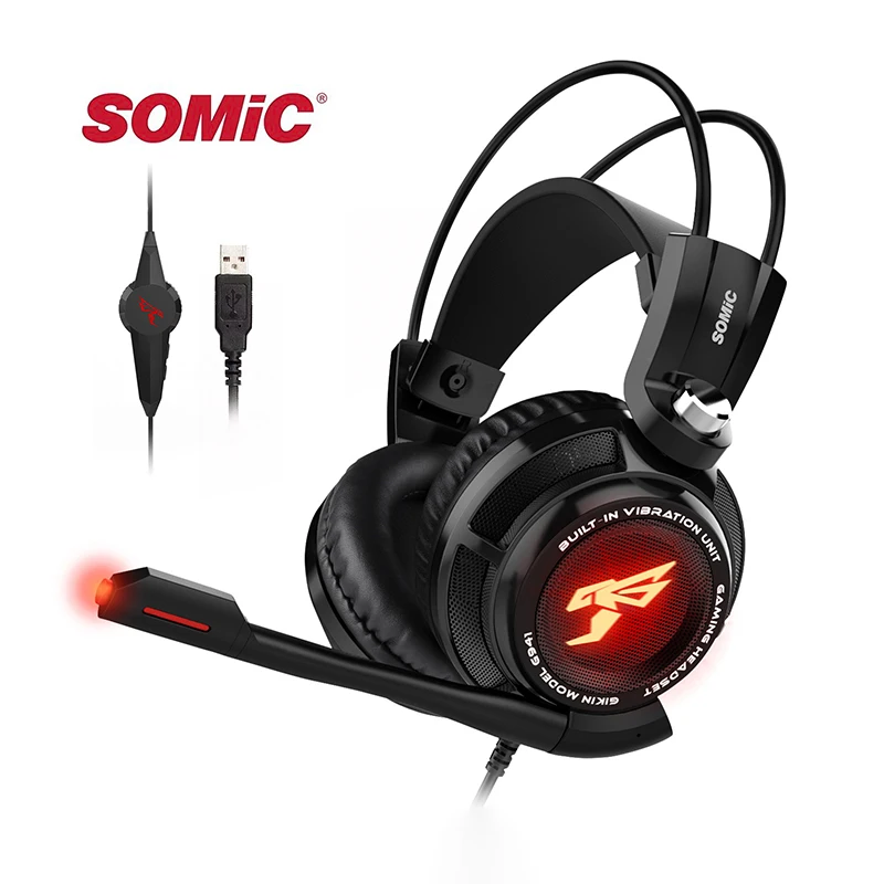 SOMIC Gaming Headset 7.1 Sound Vibration Amplify Sound Headphone with ...
