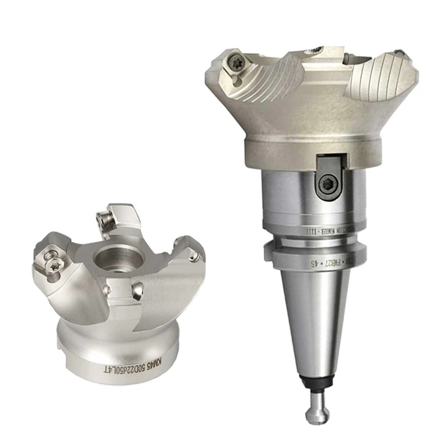 BT30 BT40-KM12 50 63 80 160mm 45Degree Flat Milling and Finishing ...