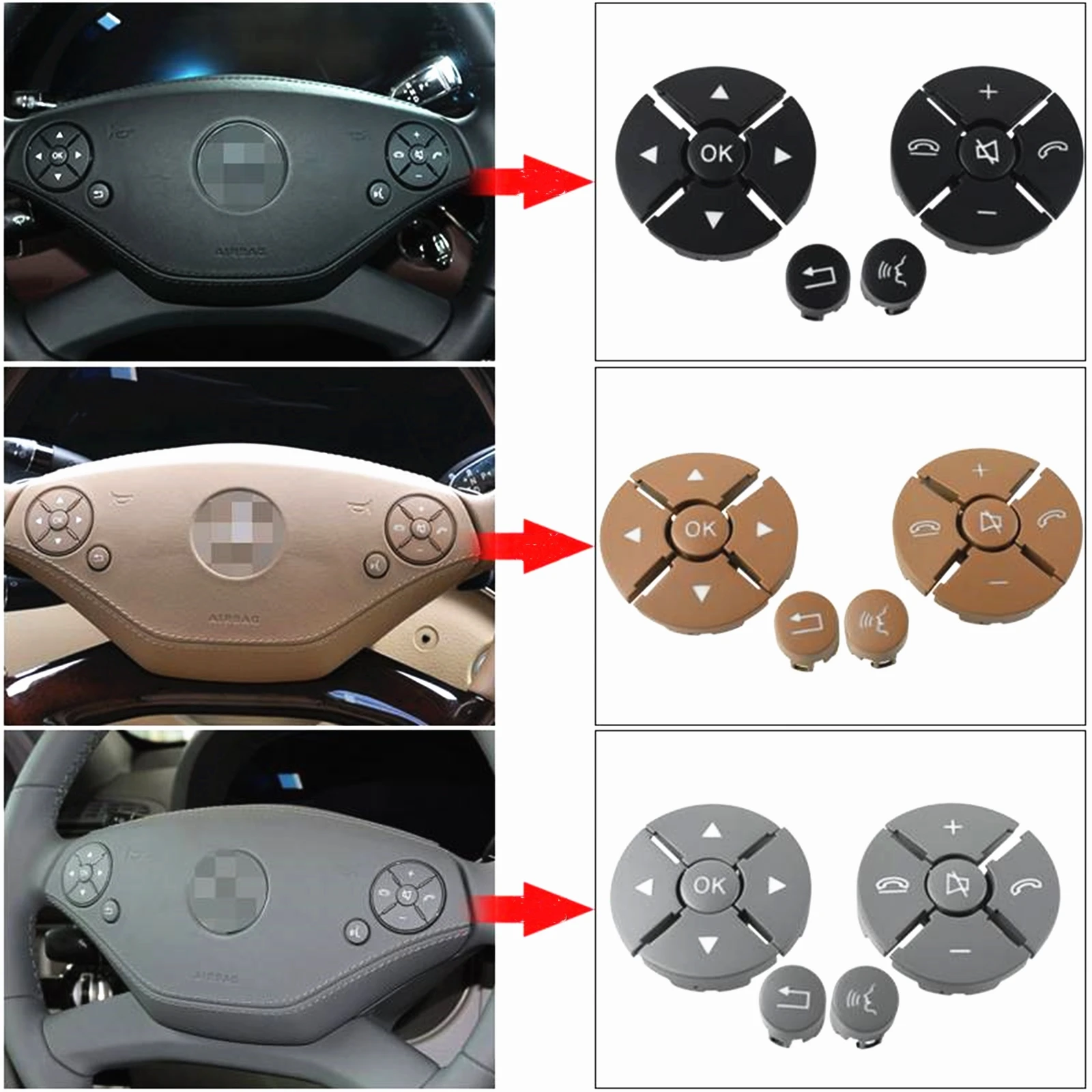 Car-Steering-Wheel-Panel-Switch-Button-Control-Key-For-Mercedes-Benz ...