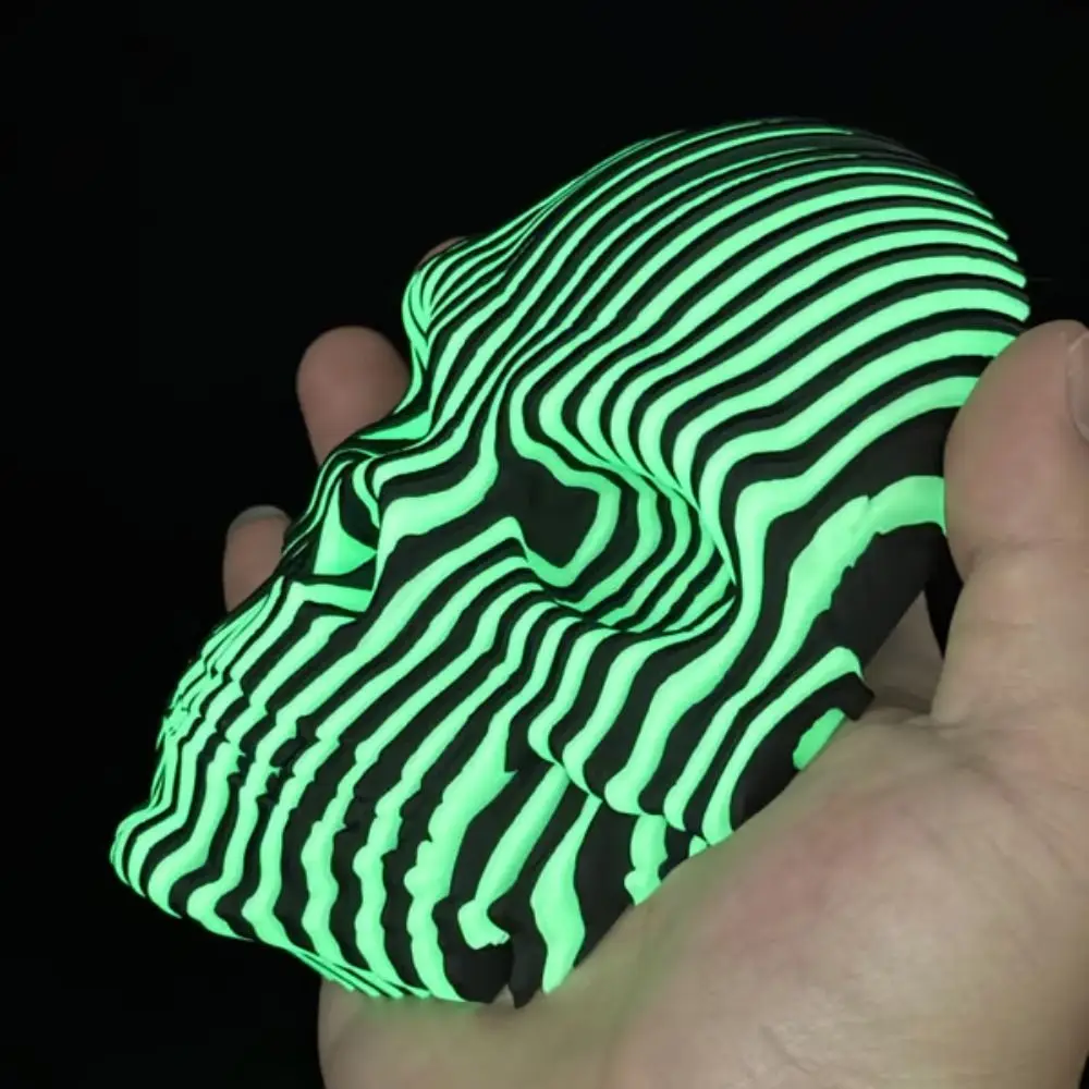 Visual Illusion 3D Printing Skulls Toys Simulation Model Glowing ...